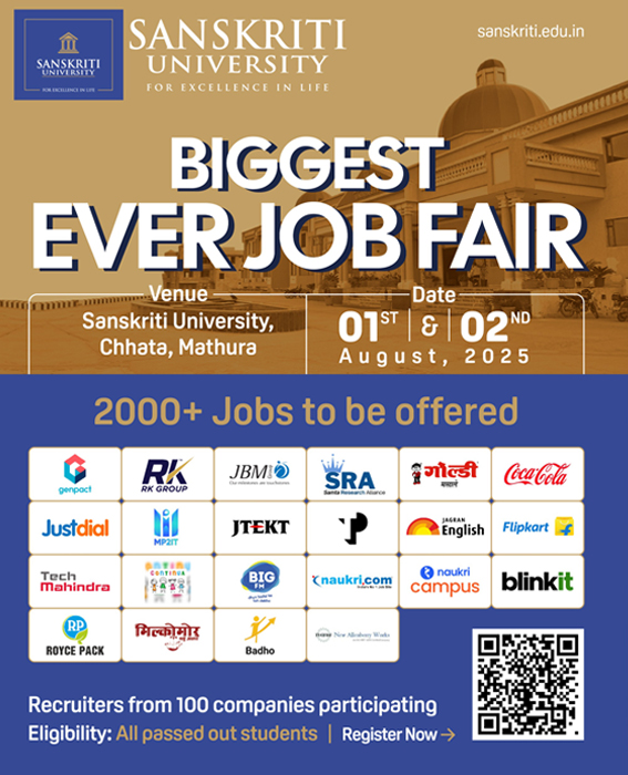 Join us at Sanskriti University's Mega Job Fair and take the next big ...